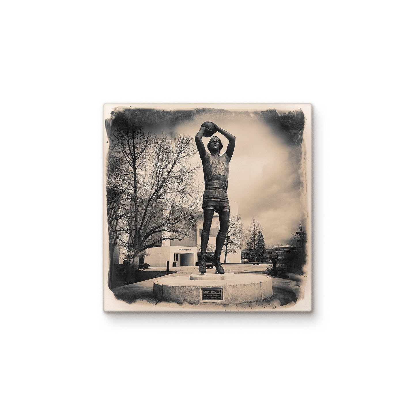Larry Bird Statue – Cityscape Tiles