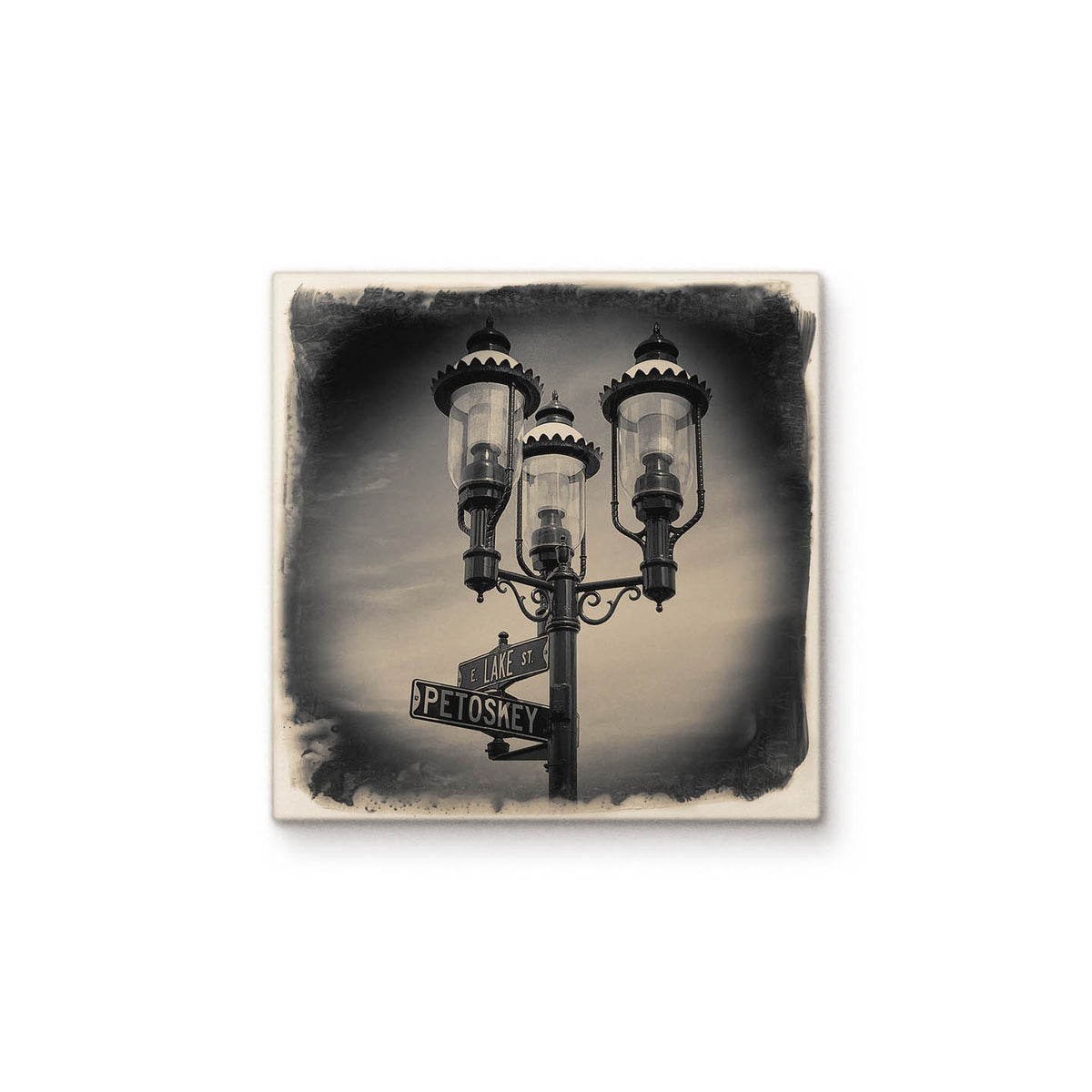 Petoskey Street Sign & Lamps – Cityscape Tiles