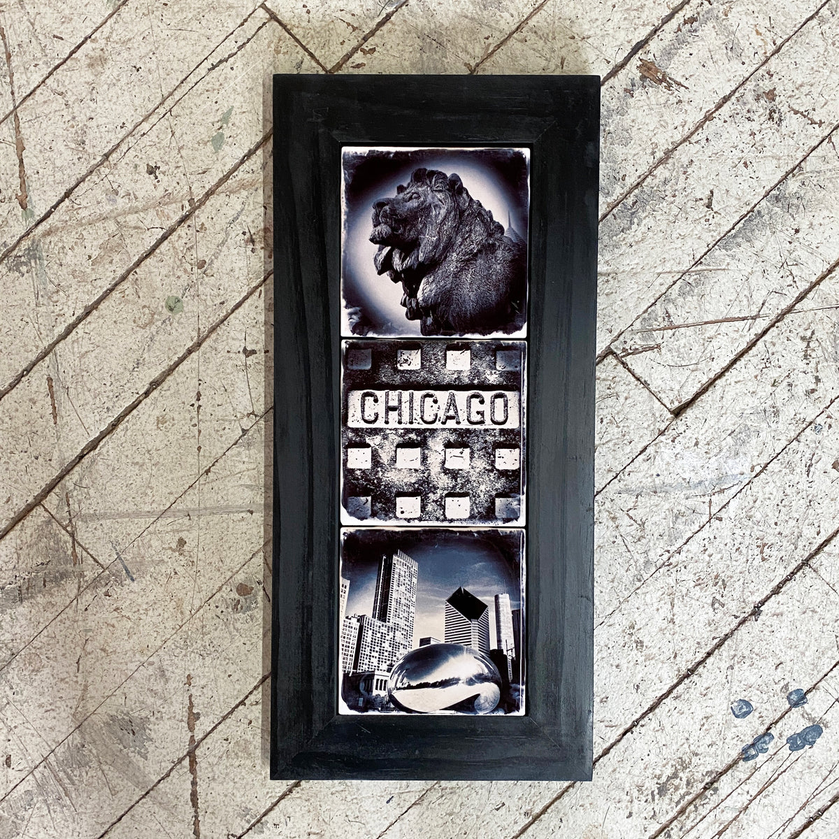 Custom 1x3 Tile Frame – Cityscape Tiles