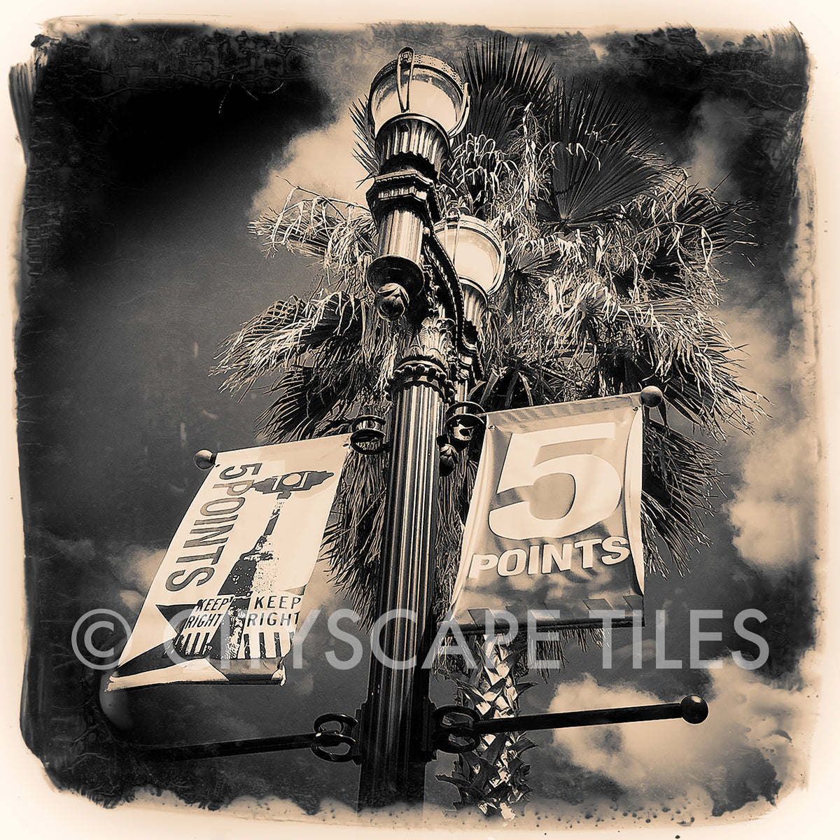 5 Points Sign | Cityscape Tiles