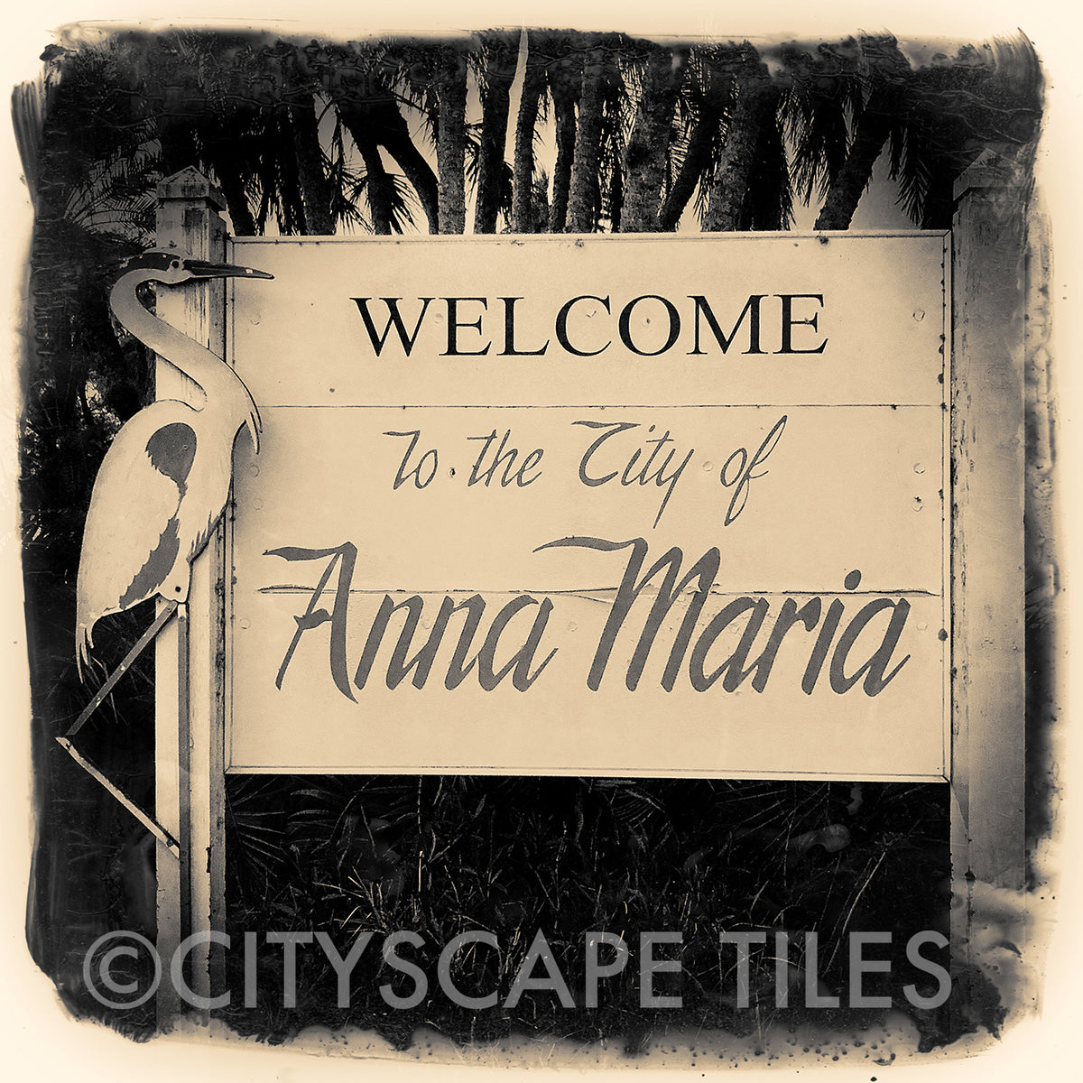 Anna Maria Welcome Sign | Cityscape Tiles