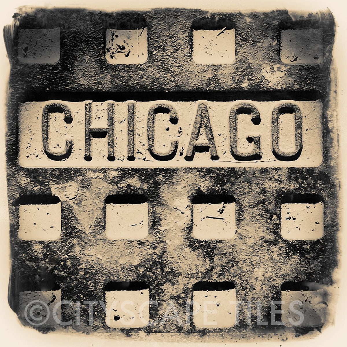 Chicago Manhole Cover | Cityscape Tiles