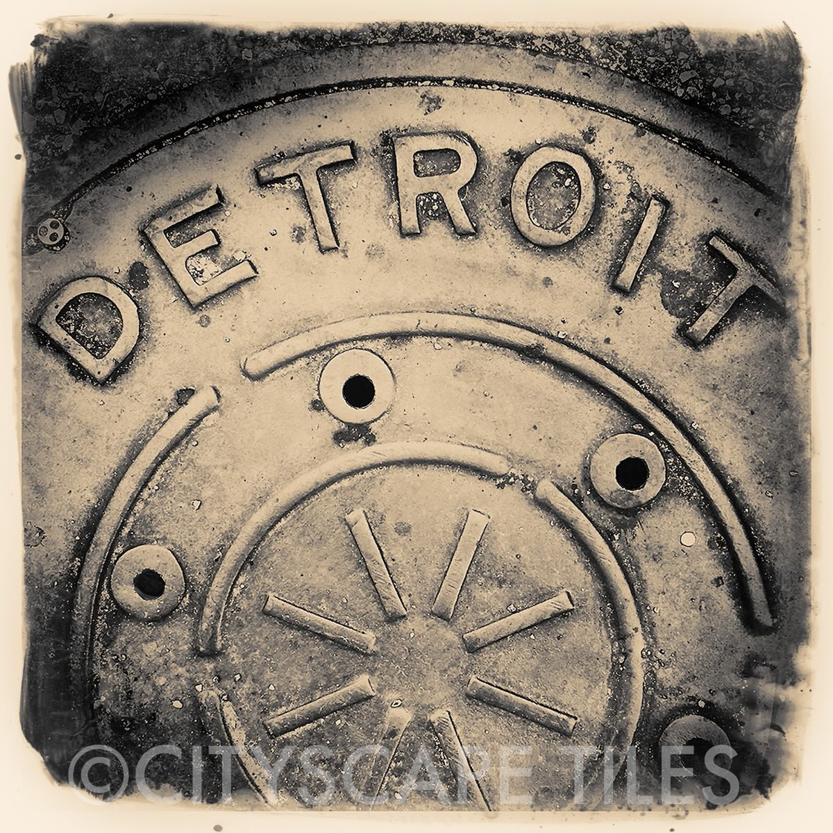 Detroit Manhole Cover | Cityscape Tiles