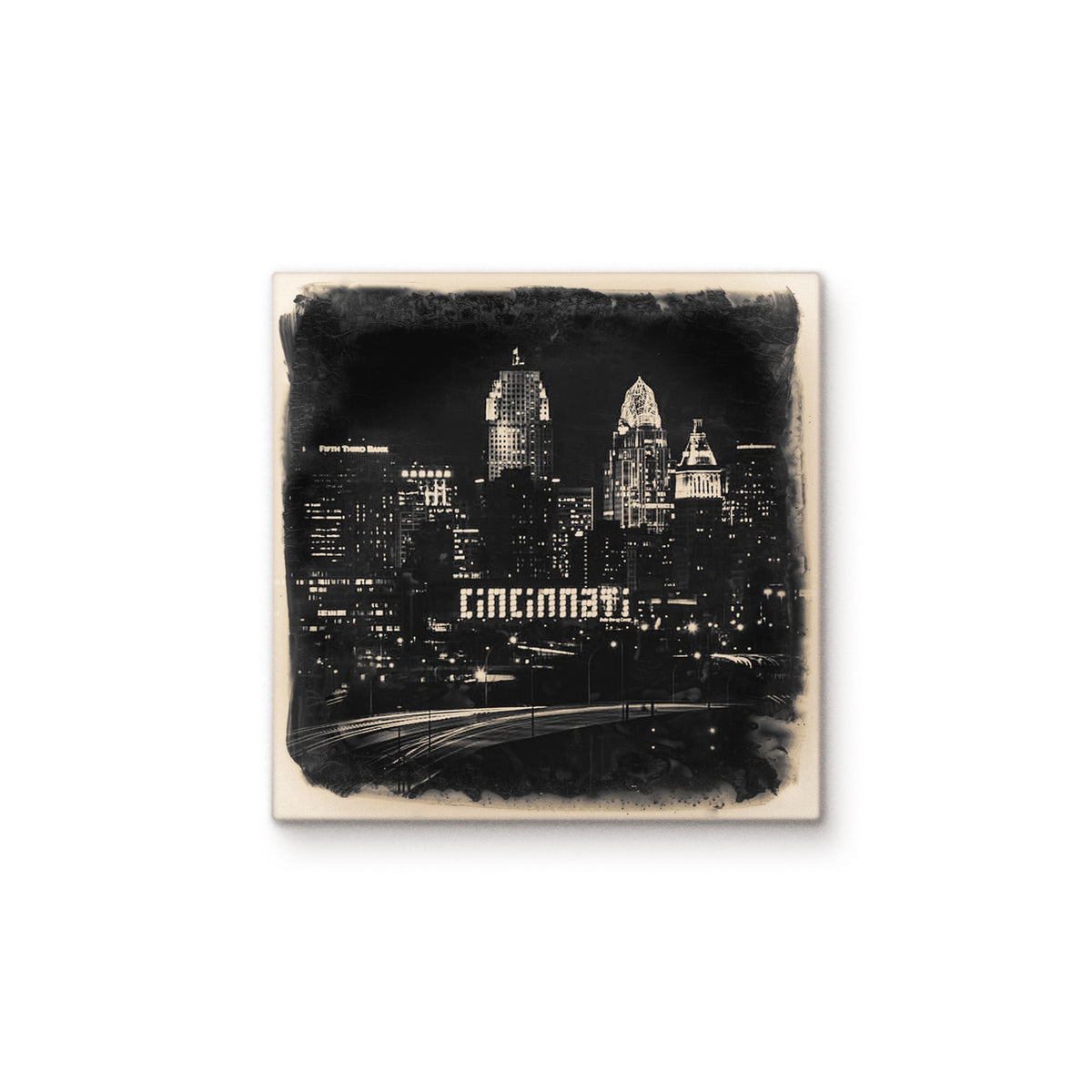 Cincinnati Night Skyline | Cityscape Tiles